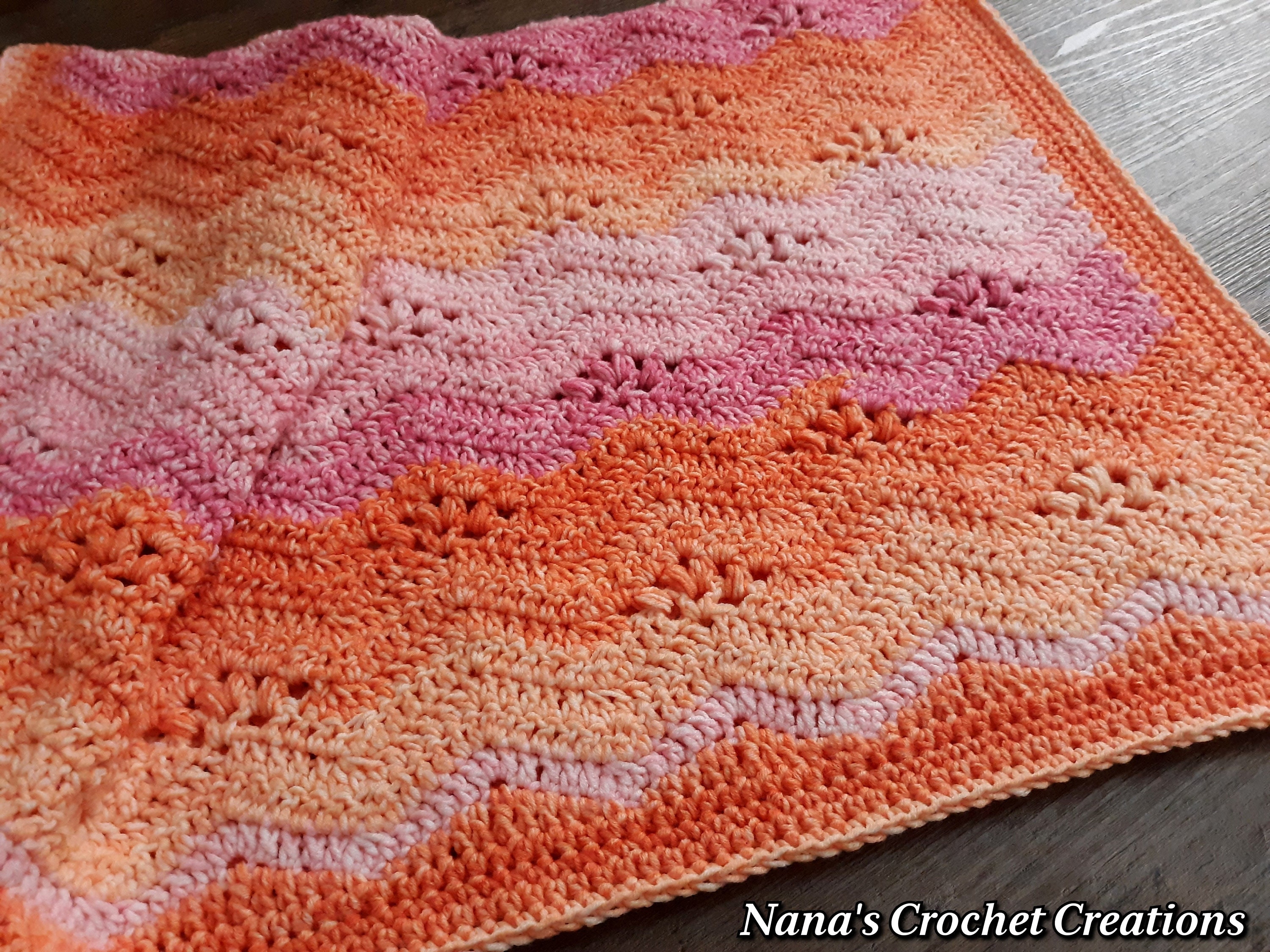 Rambling Ripple Crochet Blanket Pattern: Throw Size (PDF Pattern) - Etsy