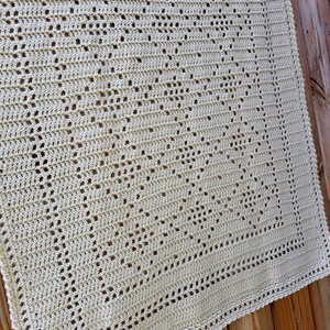 Cut & Polished Diamonds Blanket | Filet Crochet Blanket Pattern | Filet ...