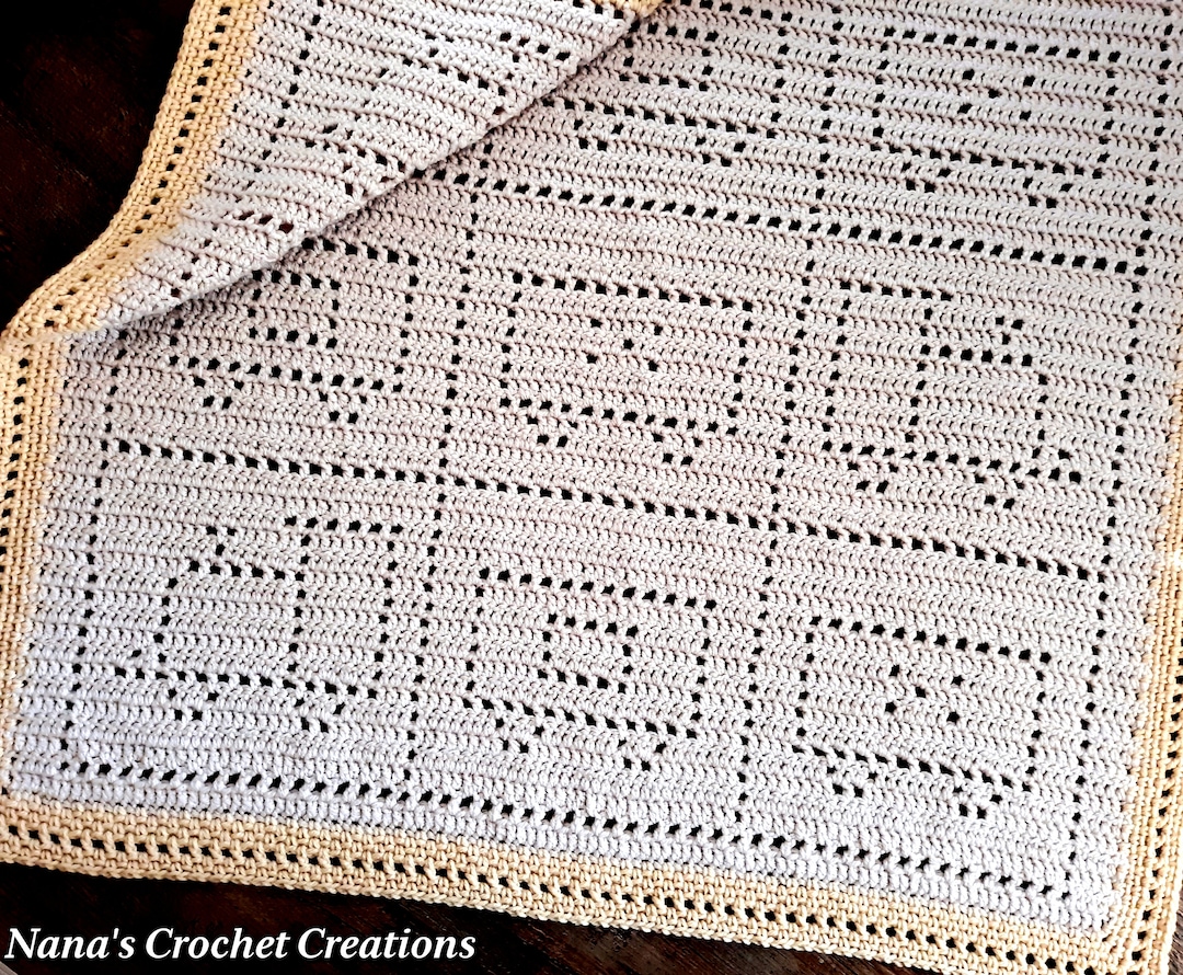 Little Chuggers Filet Crochet Train Blanket Pattern (digital Download ...