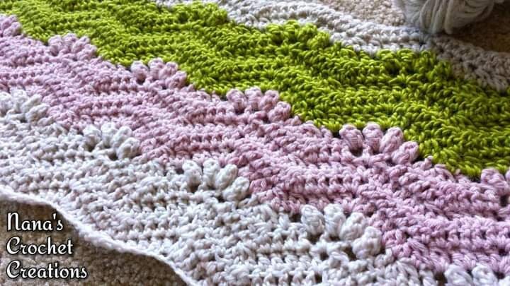 Pop-up Ripple Crochet Blanket Pattern: Popcorn Stitch (PDF Pattern) - Etsy