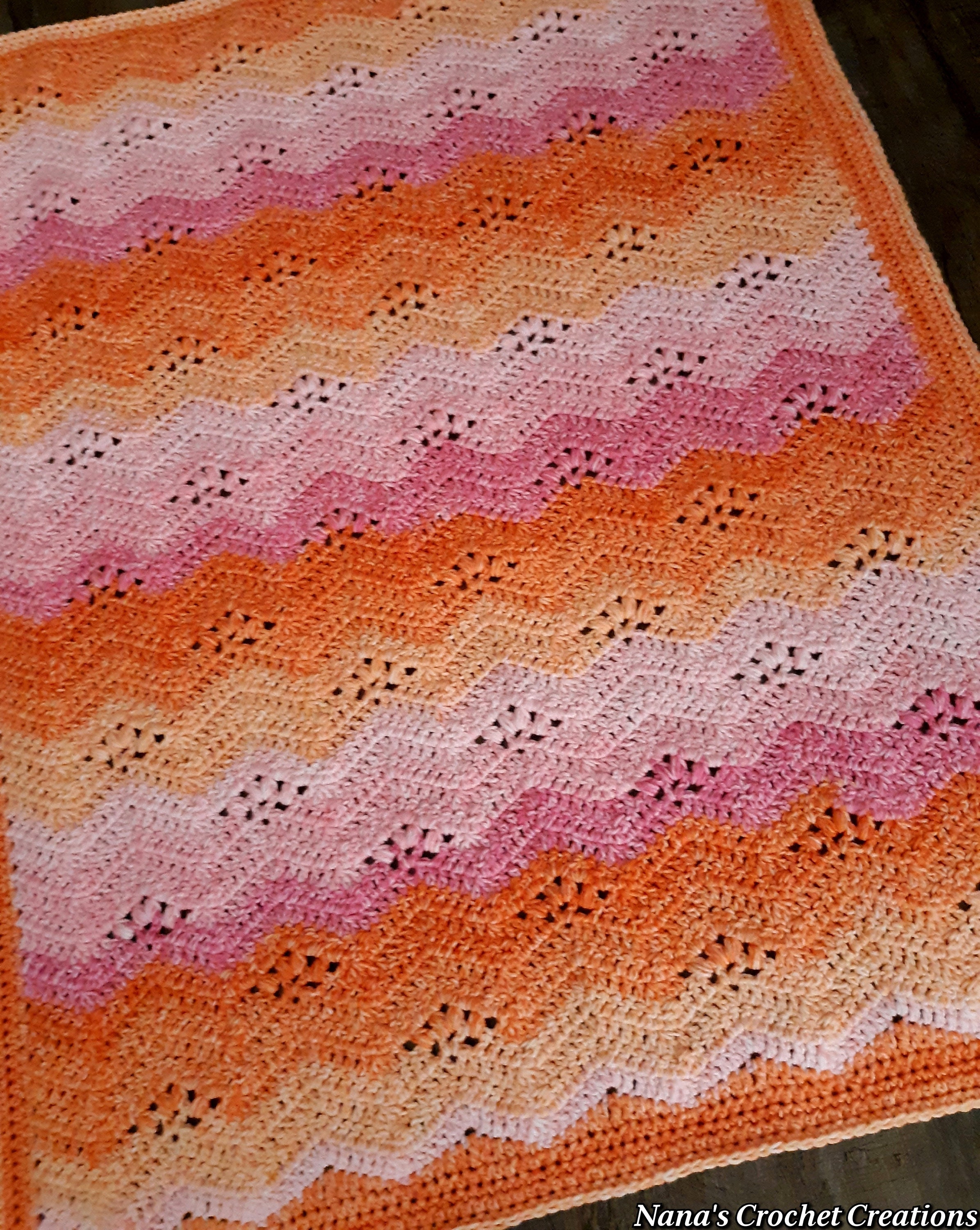 Rambling Ripple Crochet Blanket Pattern: Throw Size (PDF Pattern) - Etsy