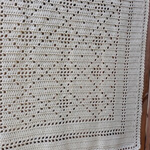 Cut & Polished Diamonds Blanket | Filet Crochet Blanket Pattern | Filet ...