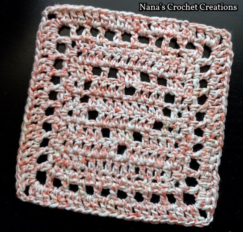 Patchwork Heart Square Filet Pattern Filet Crochet Square - Etsy