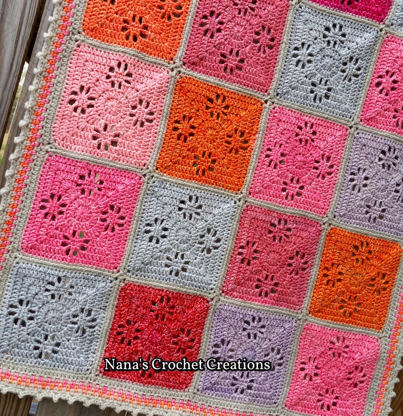 Peppermint Candy Crochet Square Pattern: Afghan/blanket Motif (PDF ...