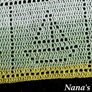 Smooth Sailing Blanket Filet Pattern Filet Crochet Blanket Pattern ...