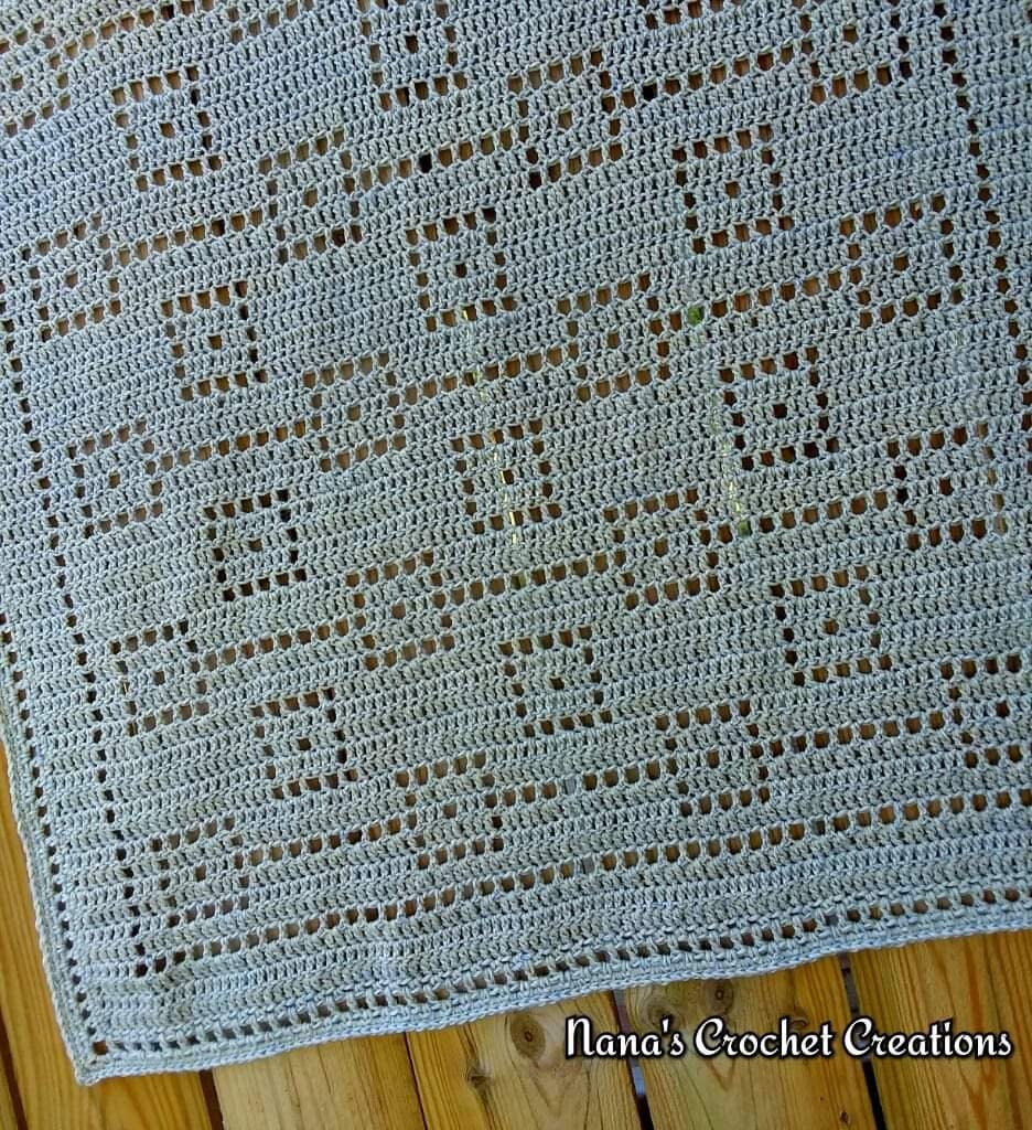 Geo Blanket Filet Pattern Filet Crochet Blanket Pattern - Etsy