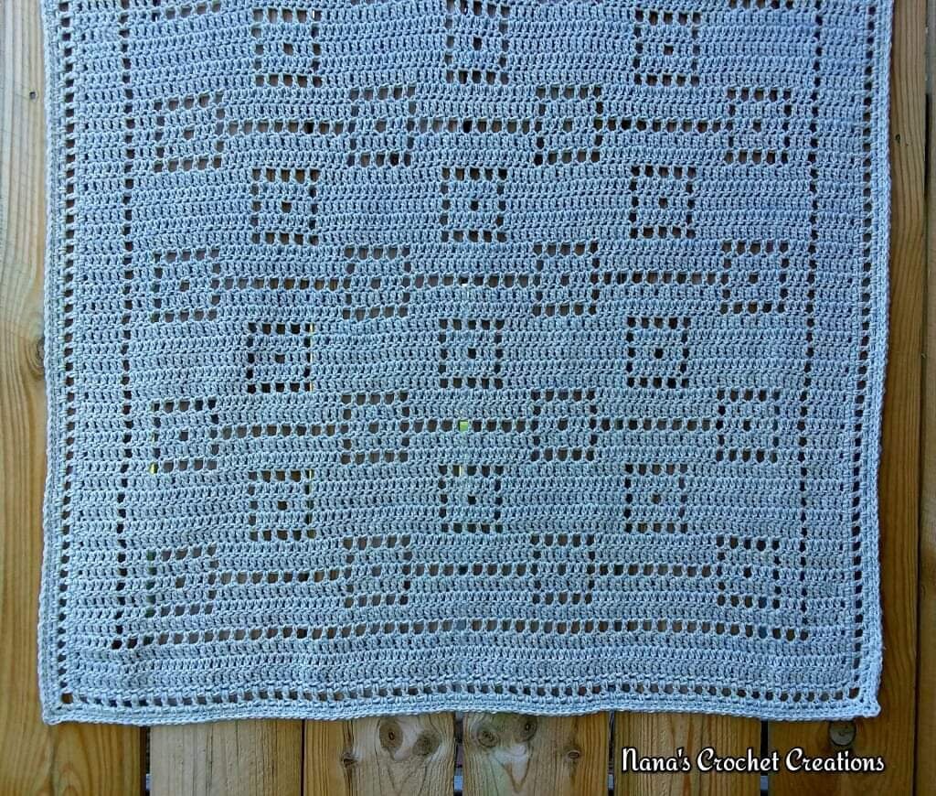 Geo Blanket Filet Pattern Filet Crochet Blanket Pattern - Etsy