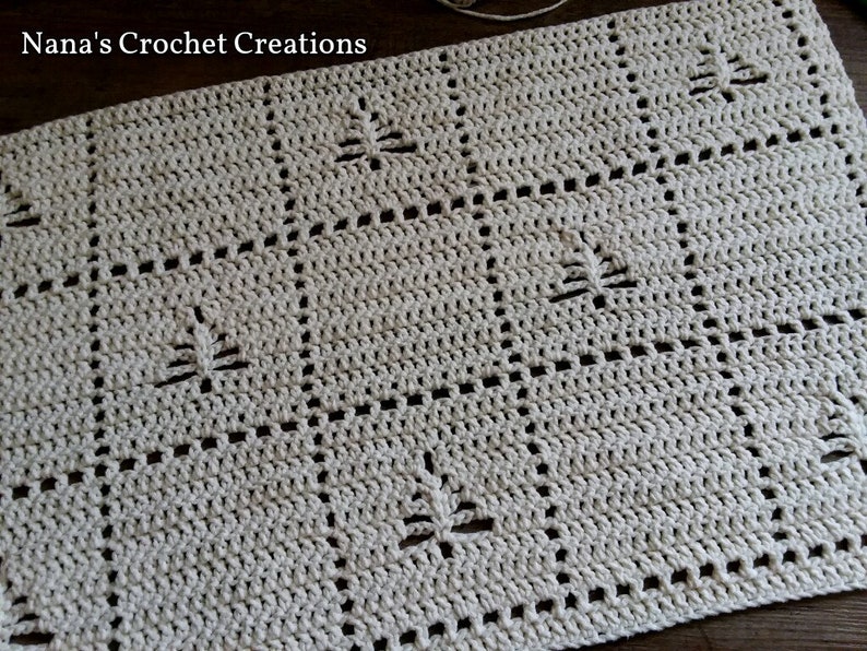 WINTER - Filet Crochet Pine Tree Blanket Pattern (digital Download) - Etsy