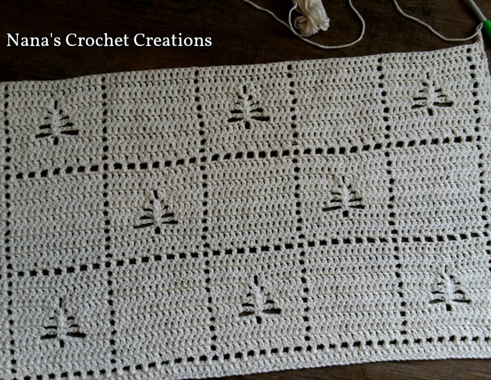 WINTER - Filet Crochet Pine Tree Blanket Pattern (digital Download) - Etsy