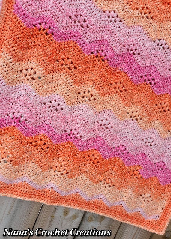 Rambling Ripple Crochet Blanket Pattern Crochet Ripple - Etsy