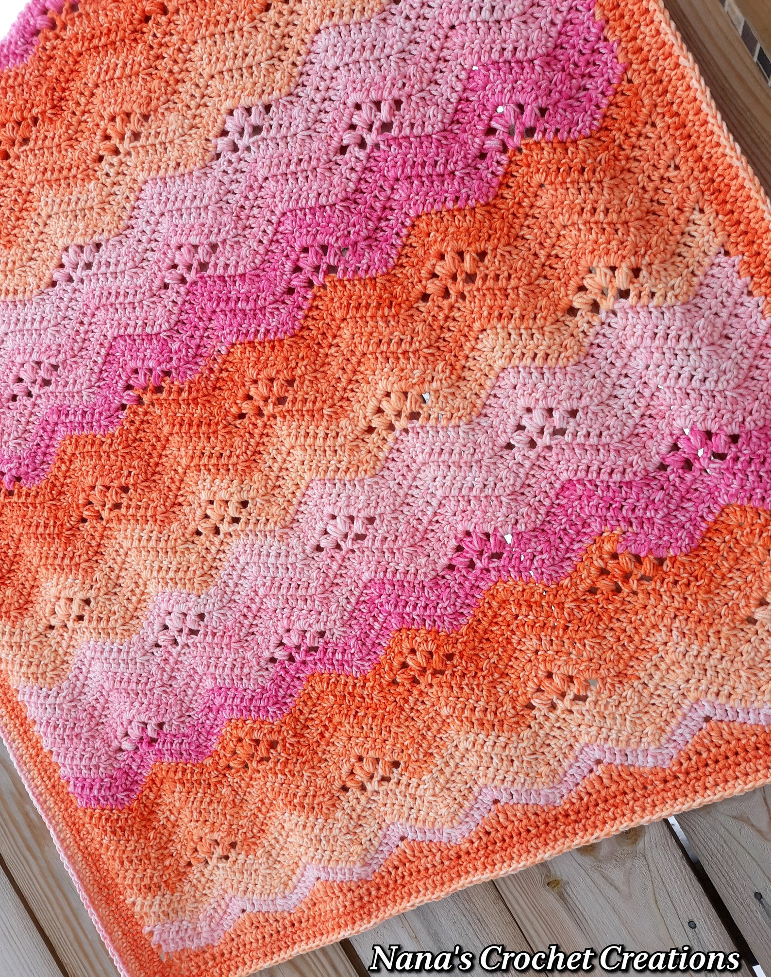 Rambling Ripple Crochet Blanket Pattern: Throw Size (PDF Pattern) - Etsy