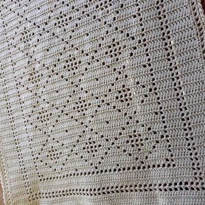 Cut & Polished Diamonds Blanket | Filet Crochet Blanket Pattern | Filet ...