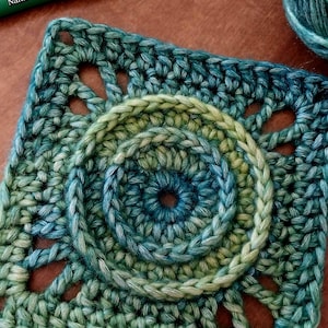 SPOT ON Crochet Square Pattern | Textured Circle Afghan Motif ...