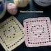 Patchwork Heart Square | Filet Pattern | Filet Crochet Square Pattern ...