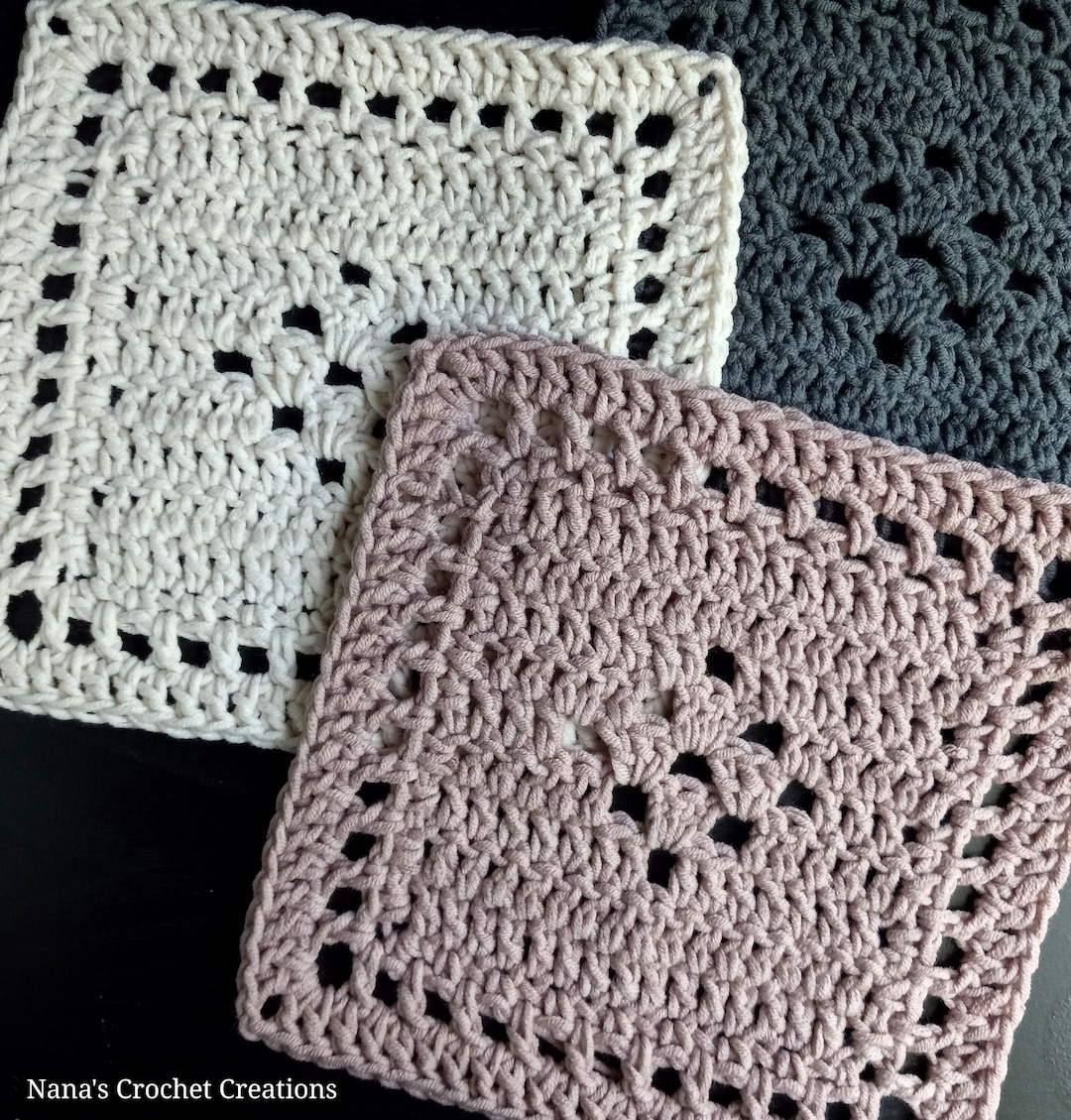 Granny Diamond Crochet Square Pattern: Afghan Motif (PDF Pattern) - Etsy