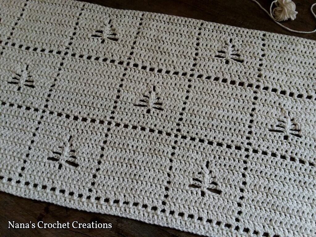 WINTER - Filet Crochet Pine Tree Blanket Pattern (digital Download) - Etsy