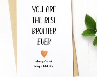 Rude Brother Card | Etsy