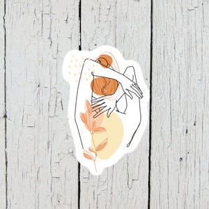 Abstract Art Sticker One Line Drawing Sticker Female Line - Etsy