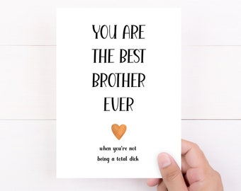 Brother Card Funny Card for Brother I'd Walk Through - Etsy