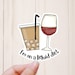 Funny Stickers, I'm on A Liquid Diet, Coffee and Wine, Sarcastic ...