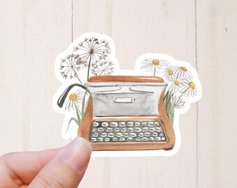 Writing Sticker Typewriter Sticker Poetry Sticker Writing - Etsy