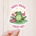 Frog Sticker, Make Magic Every Day, Cute Stickers, Water Resistant ...