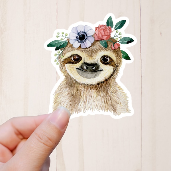 Sloth Sticker - Etsy