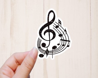 Quaver Eighth Music Note Vinyl Decal Sticker - Etsy