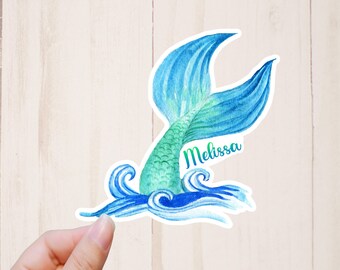 Mermaid Monogram Decal Personalized Mermaid Vinyl Decal - Etsy
