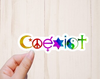 Coexist Sticker - Etsy