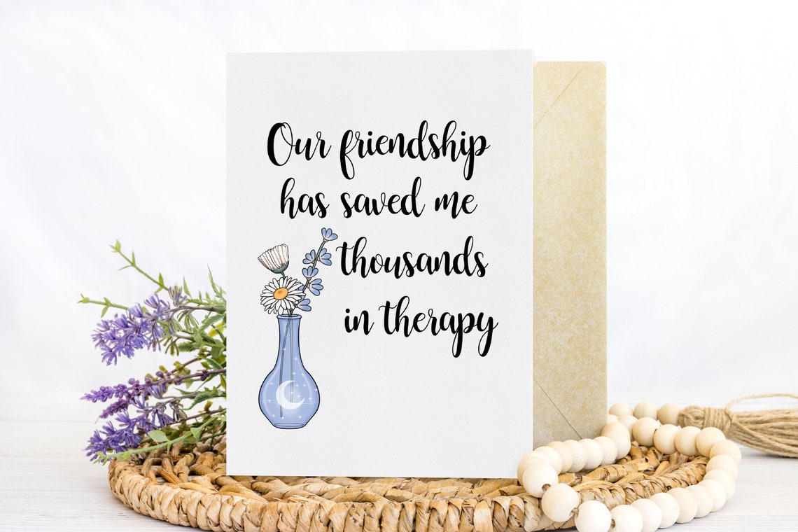Best Friend Card Friendship Card Funny Cards Unpaid | Etsy