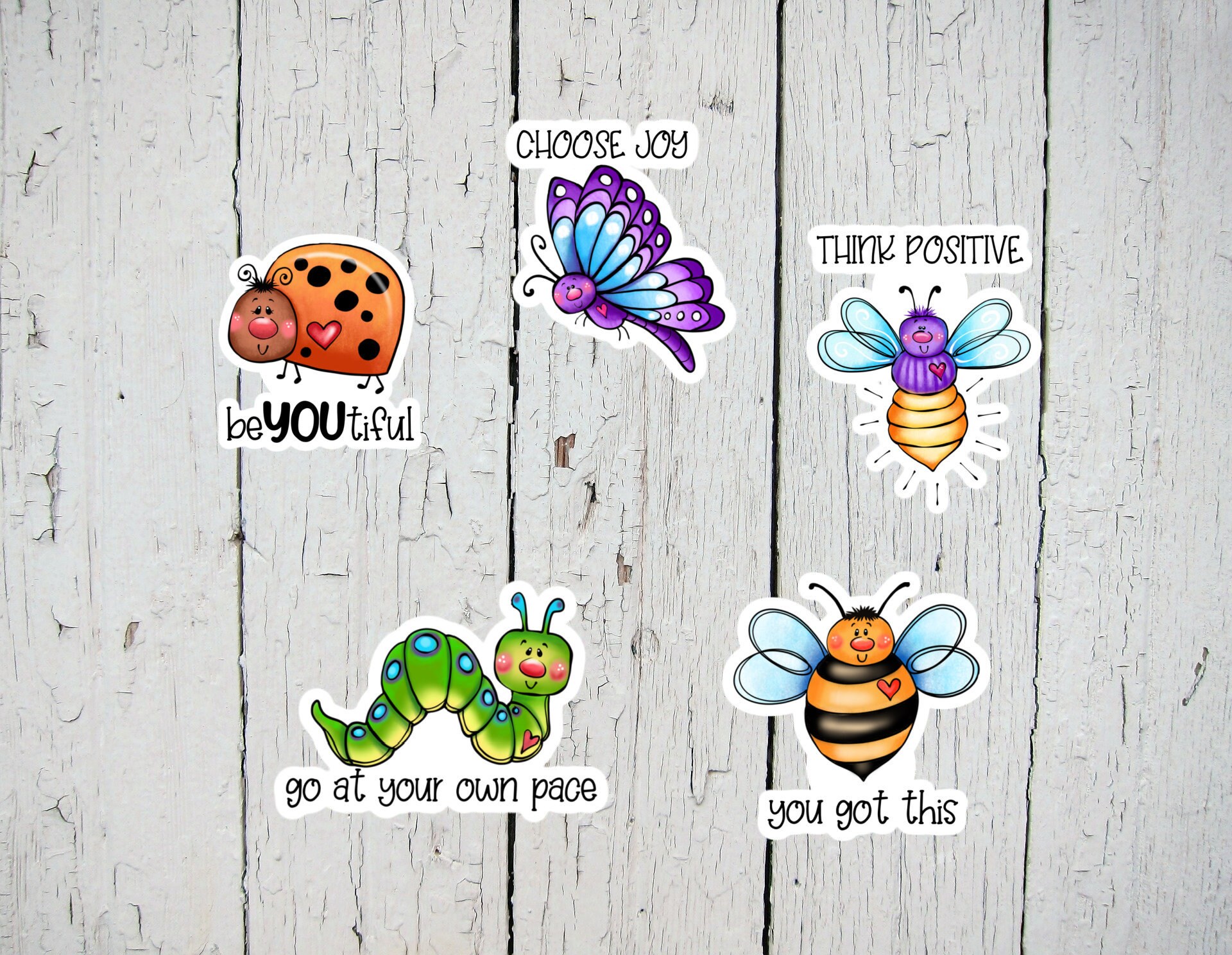 Happy Stickers Set Aesthetic Stickers Cheer up Gift - Etsy