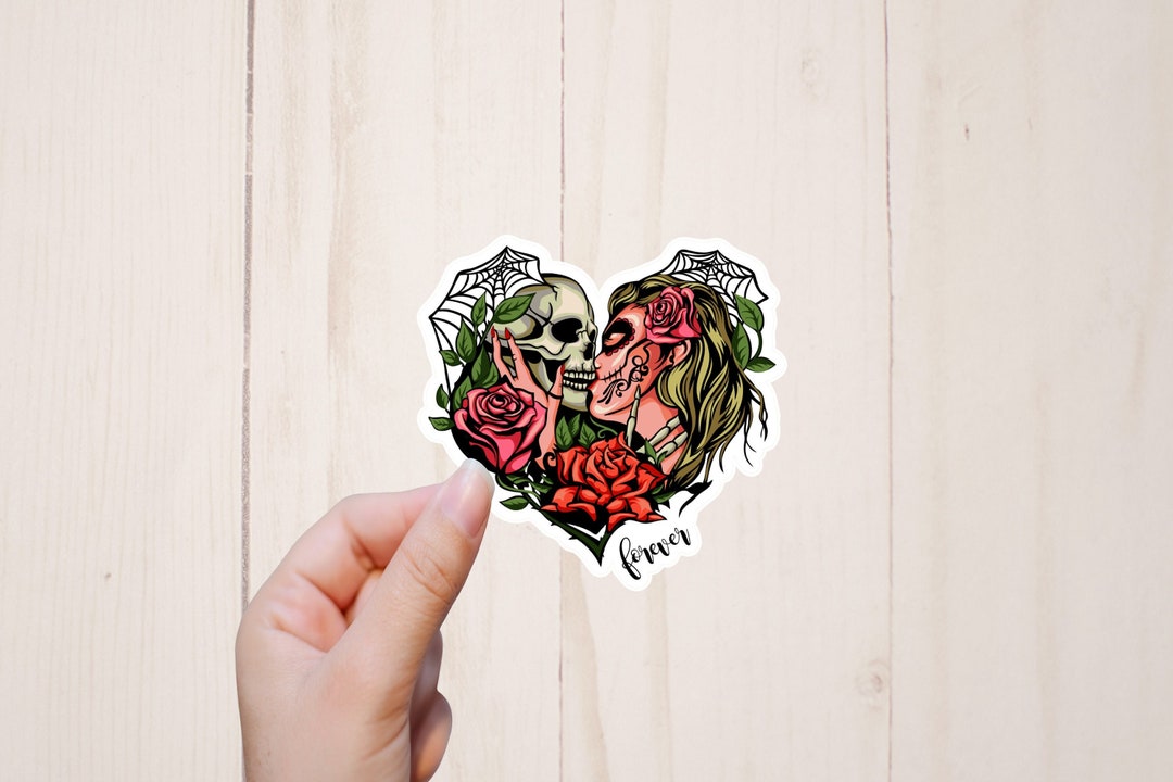 Skull Sticker Sugar Skull Girl Creepy Cute True Love Skull - Etsy