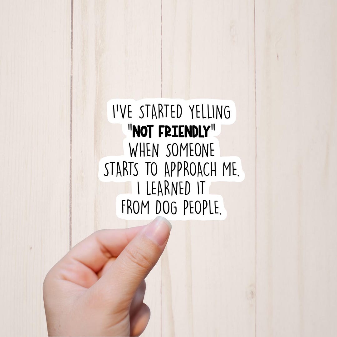 Funny Introvert Stickers, Dog People, Snarky Sarcastic Laptop Sticker ...
