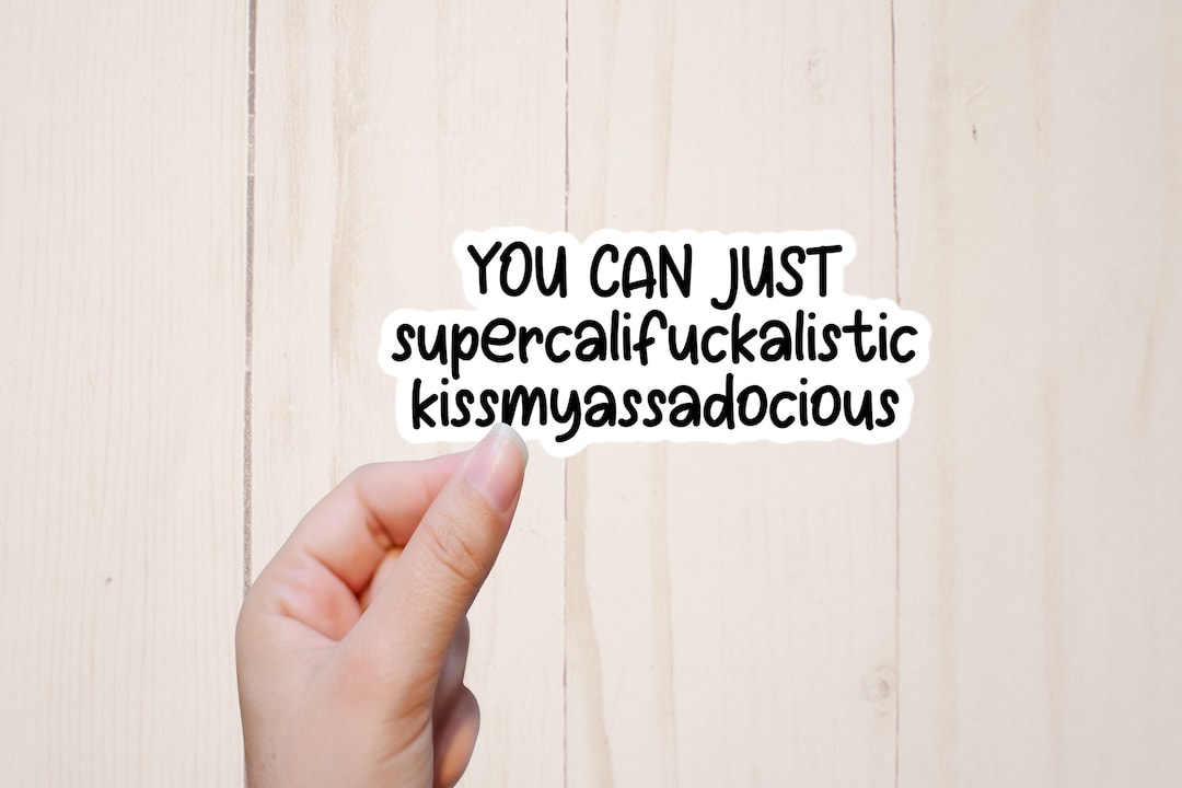 Funny Inappropriate Sticker, Sarcastic Stickers, You Can Just ...