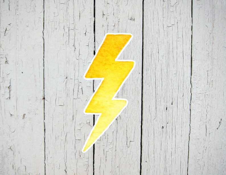 Lightning Bolt Weather Stickers Laptop Water Bottle - Etsy