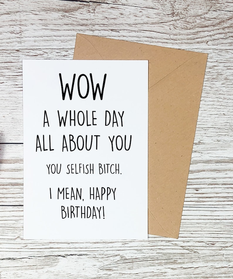 Rude Card Funny Birthday Card for Her A Whole Day All About - Etsy