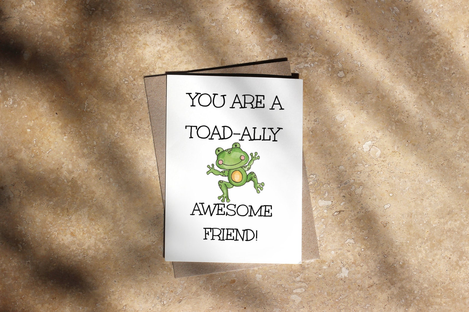 Frog Card Funny Cards Best Friend Gift You Are A Toad-ally | Etsy