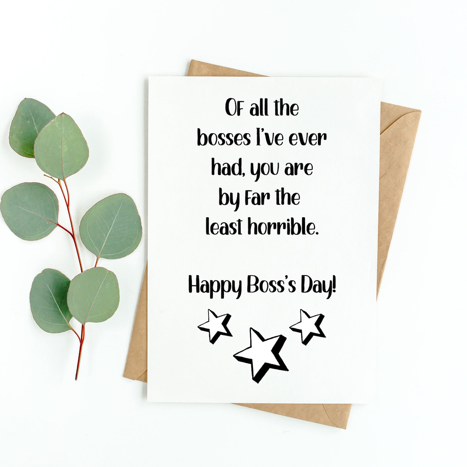 Funny Boss Appreciation Card Boss's Day Card Least - Etsy