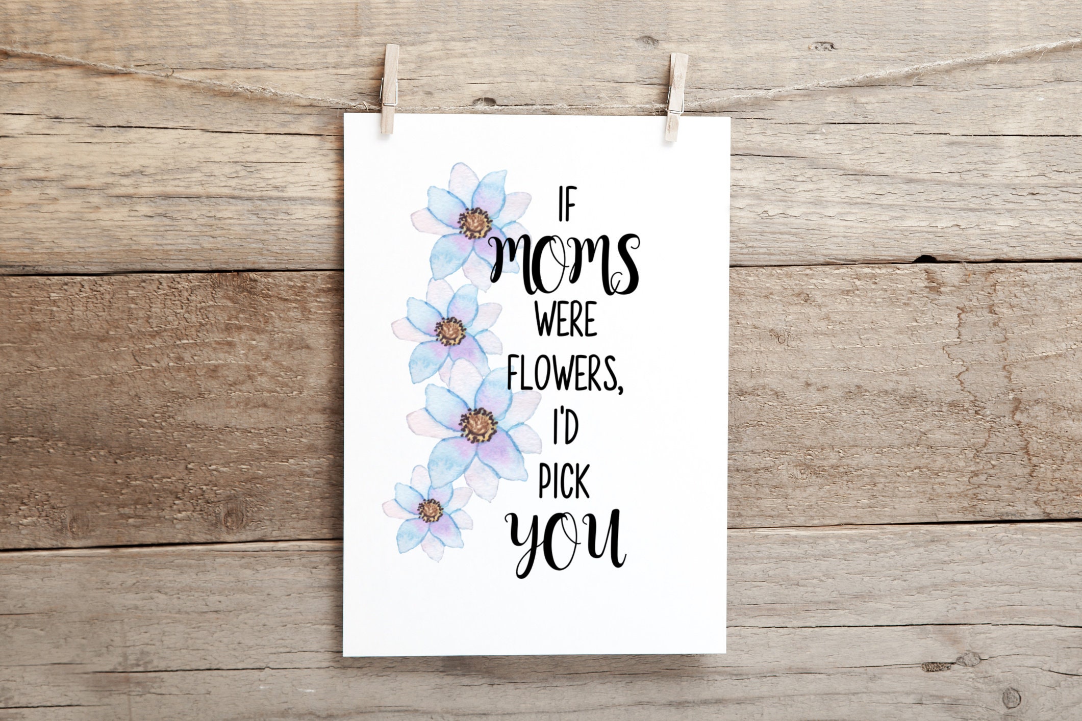 Mothers Day Card, Pretty Mother's Day Card, Floral Card, Birthday Card ...