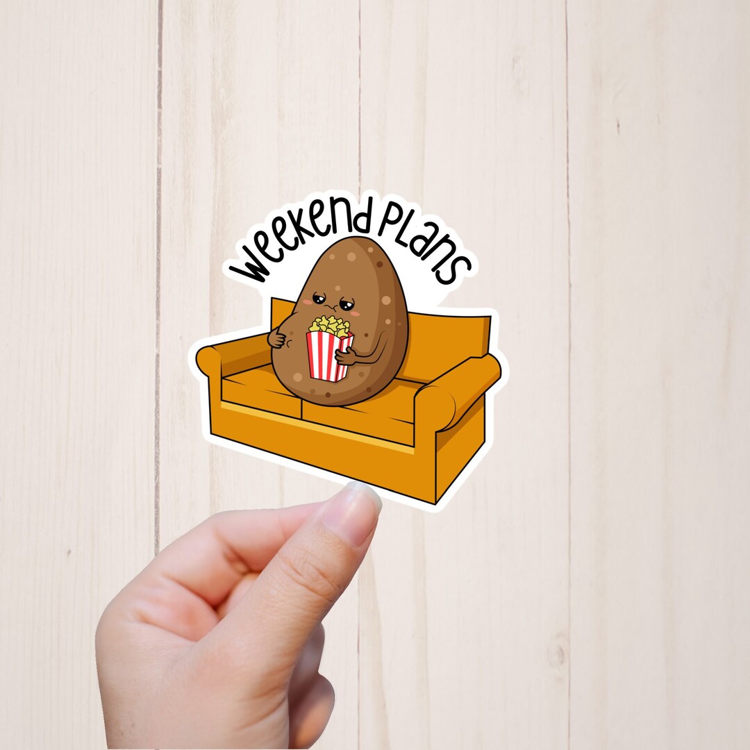 Funny Stickers, Couch Potato, Weekend Plans, Water Resistant Laptop ...