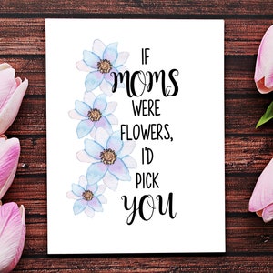 Mothers Day Card, Pretty Mother's Day Card, Floral Card, Birthday Card ...