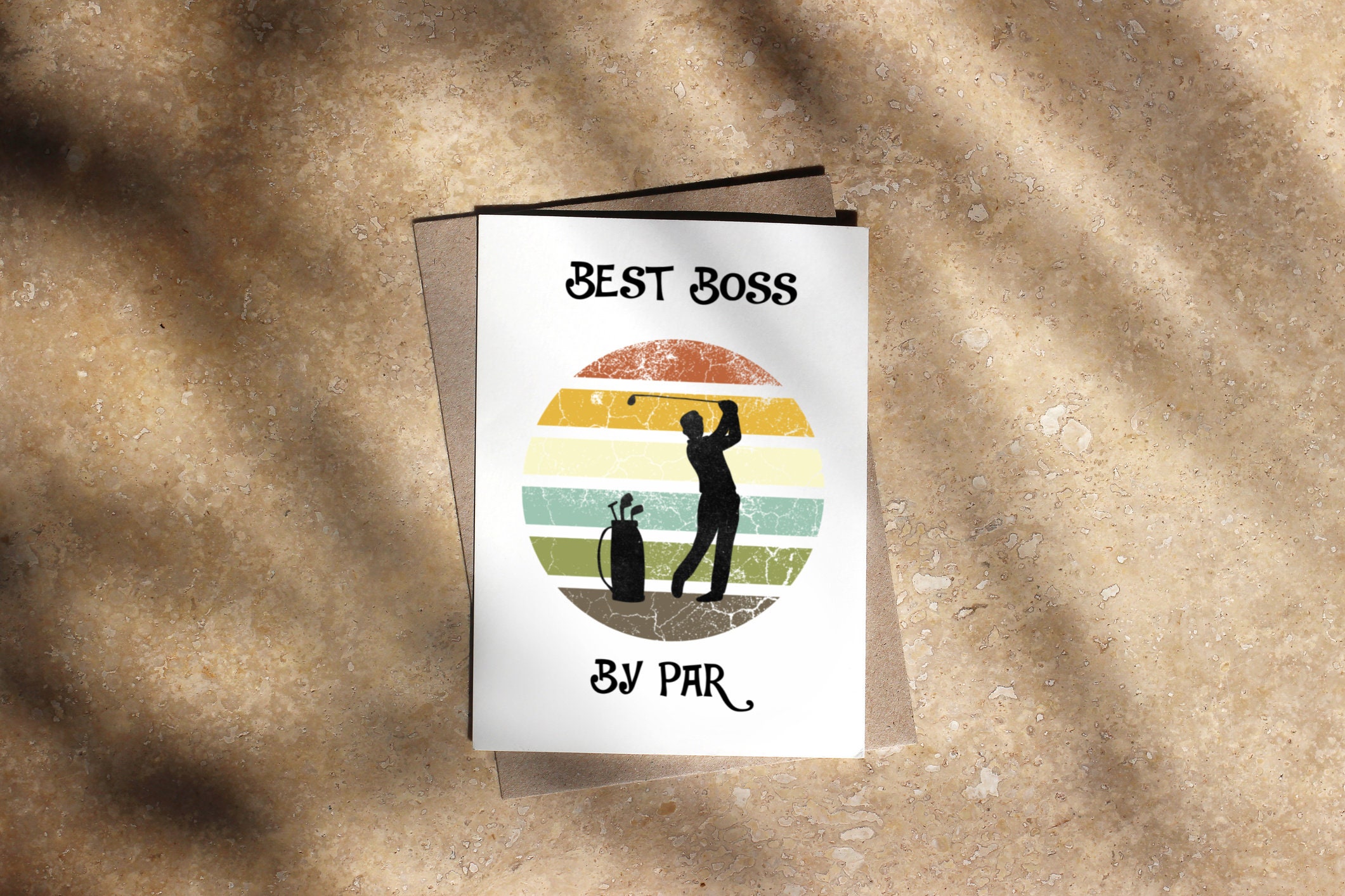 Boss Card, Best Boss by Par, Golf Puns, Boss's Day Card, Card for Boss ...