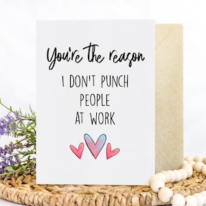 Work Friends, Funny Cards, Coworker Gift, Sarcastic Cards, Co-worker ...