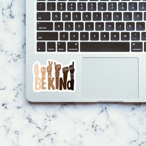 Be Kind Sign Language Sticker, Kindness Diversity Sticker - Etsy