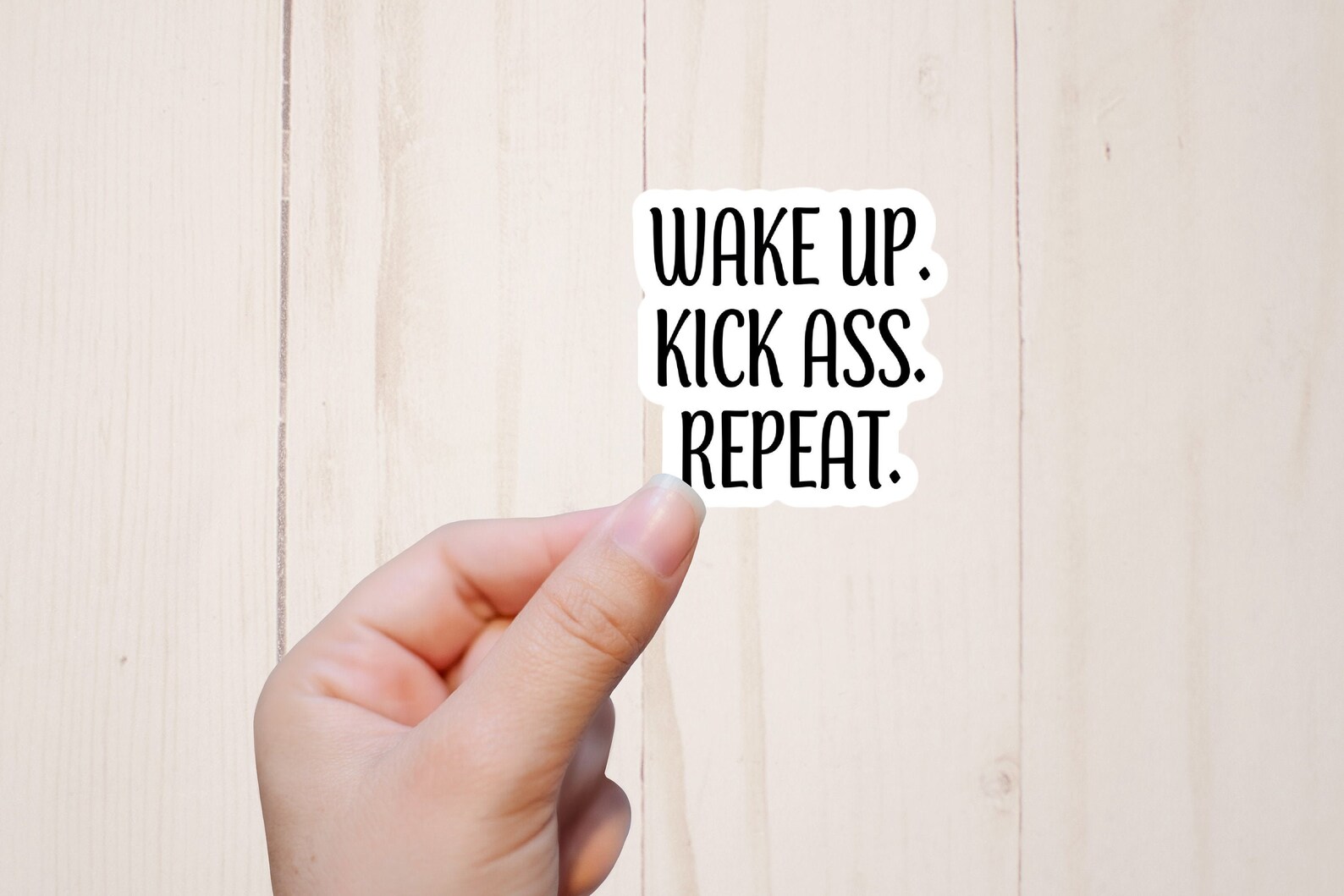 Kick Ass Sticker Funny Stickers Adult Humor Sticker Wake up | Etsy