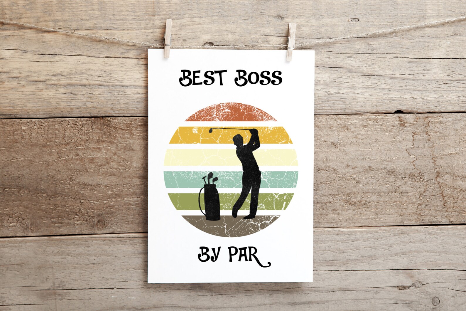 Boss Card, Best Boss by Par, Golf Puns, Boss's Day Card, Card for Boss ...