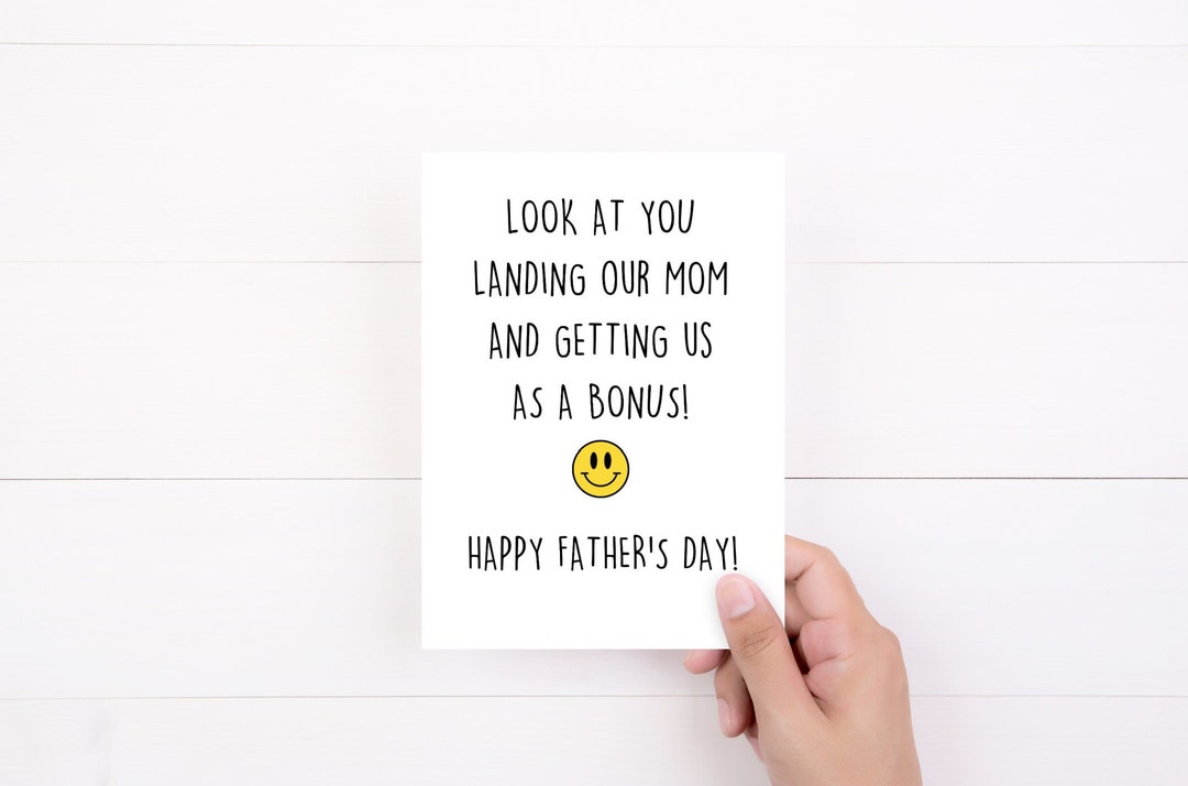 Stepdad Father's Day Card, Happy Fathers Day Gift for Step Dad ...