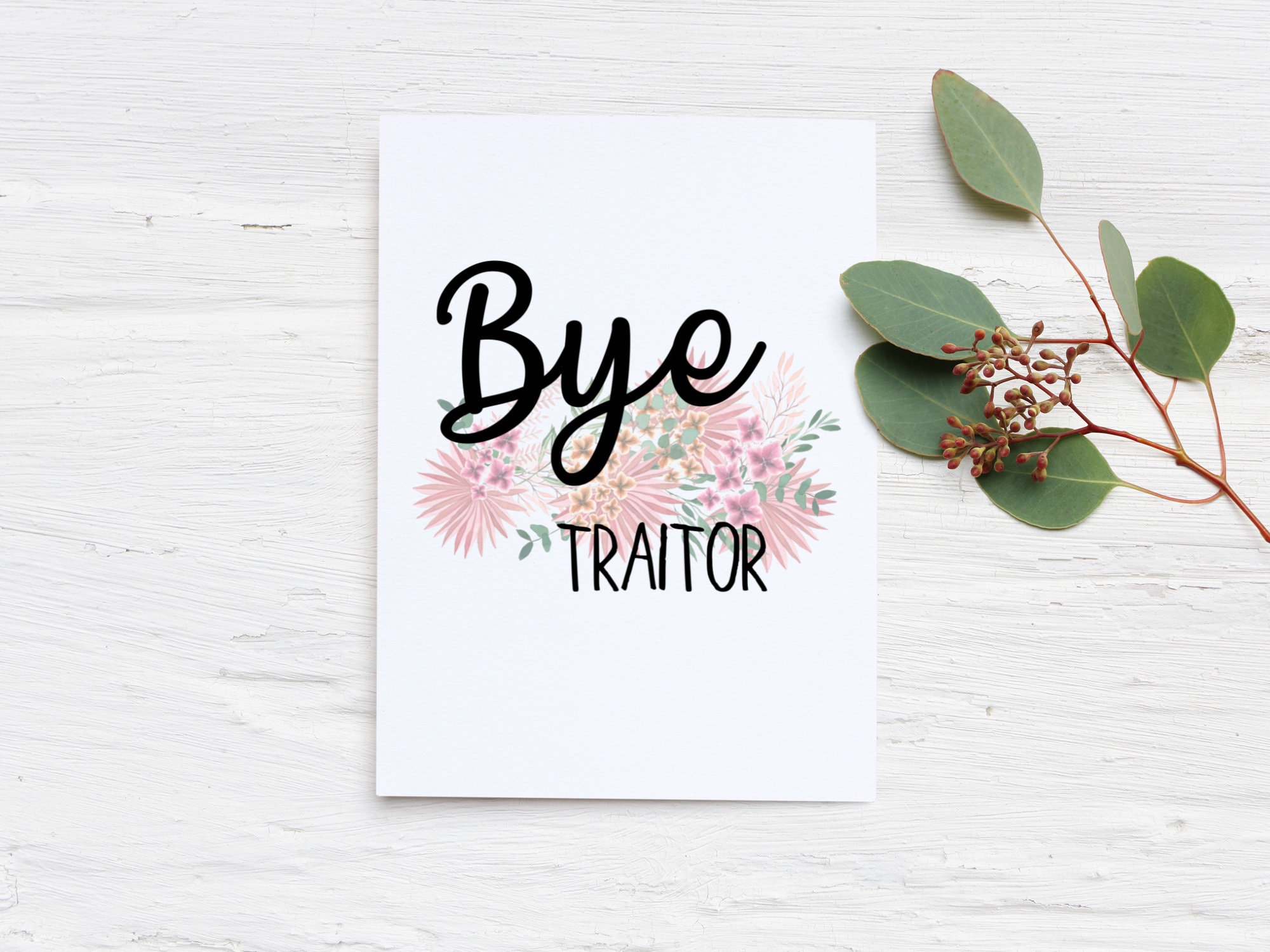 Bye Traitor Coworker Leaving Card Co-worker Going Away Card - Etsy