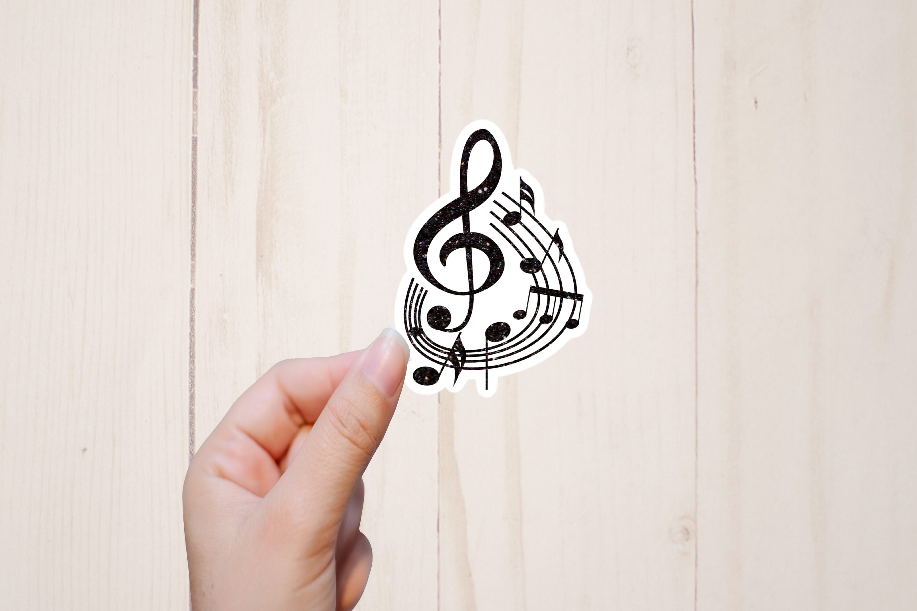 Music Notes Sticker Treble Clef Sticker Laptop Stickers | Etsy